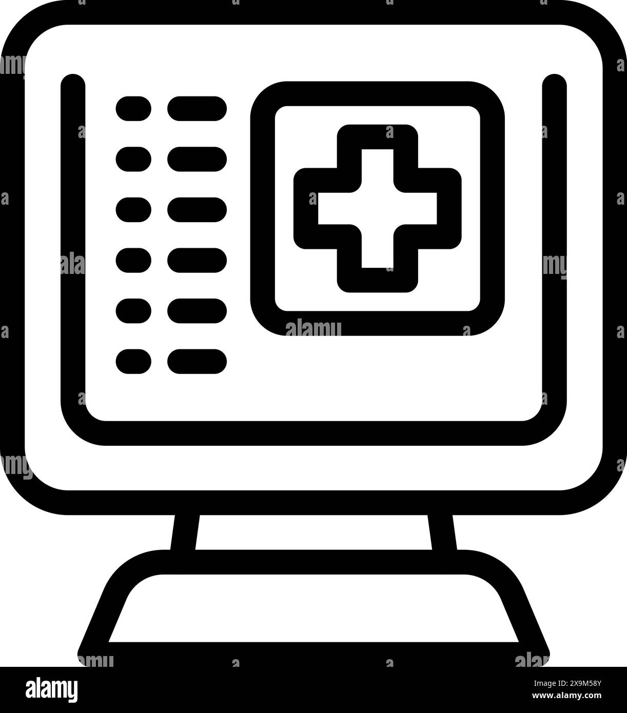 Digitalization medical care concept Black and White Stock Photos ...