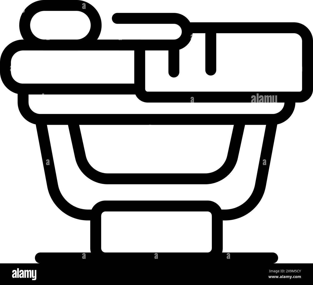 Black and white line drawing of a contemporary bathroom sink Stock ...