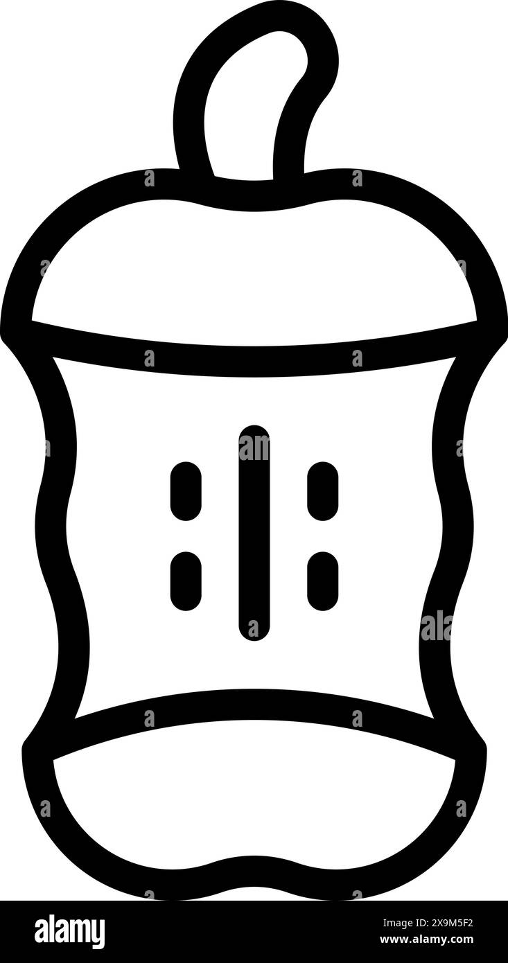 Black and white line art of a simple baby's pacifier, suitable for ...