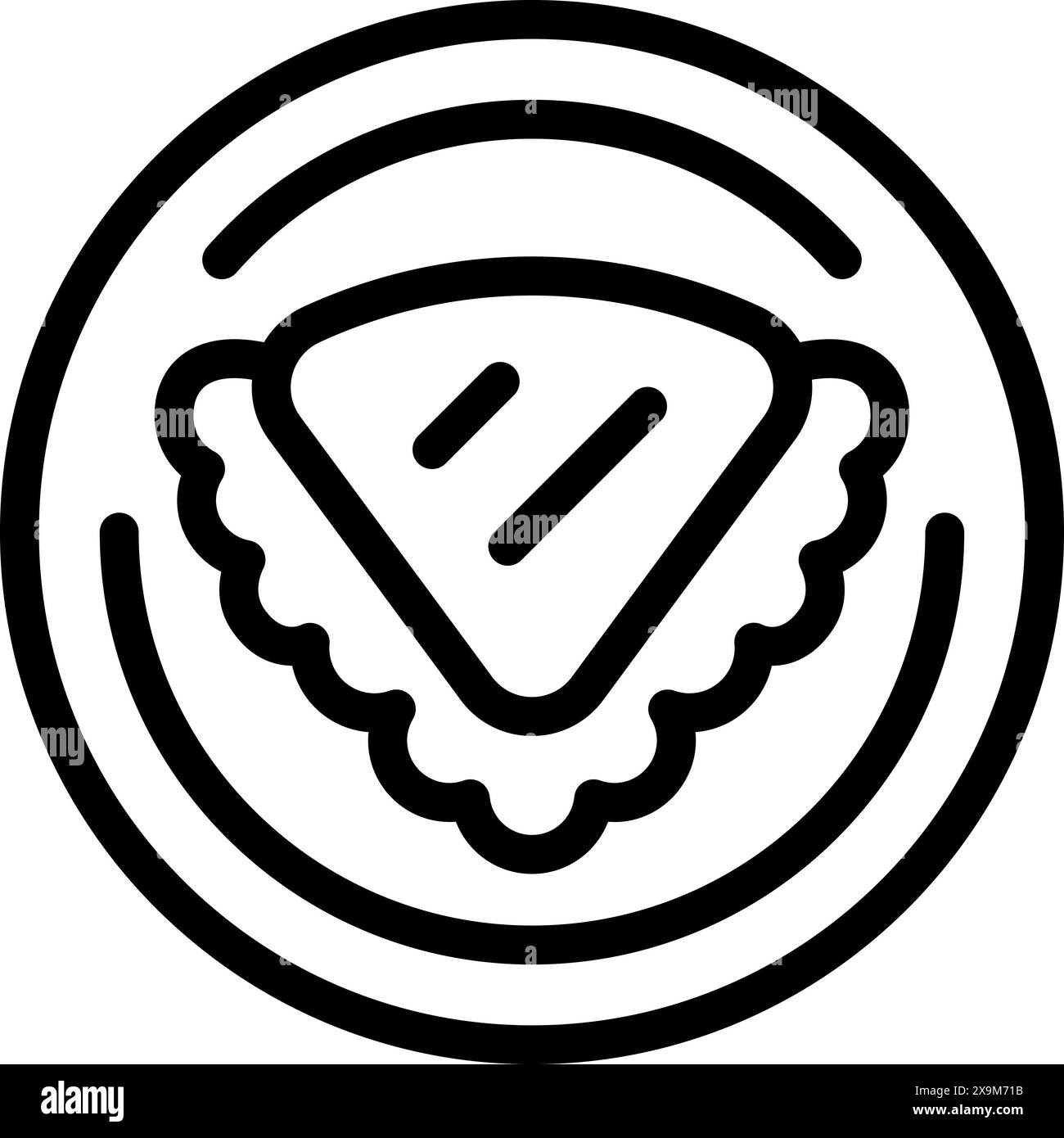 Cookie icon in flat Black and White Stock Photos & Images - Alamy