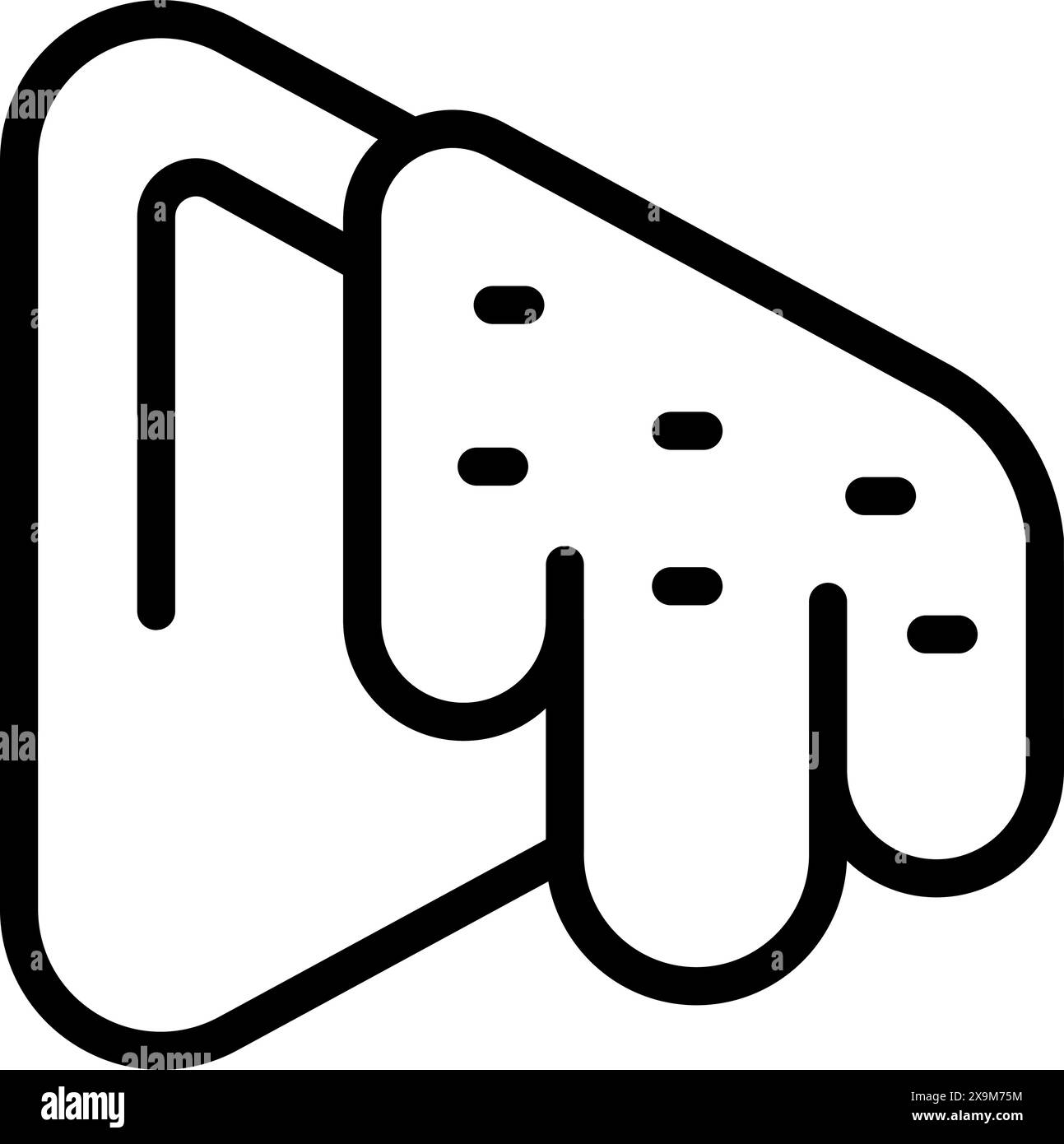 Vector illustration of a stylized hand clicking icon, isolated on a ...