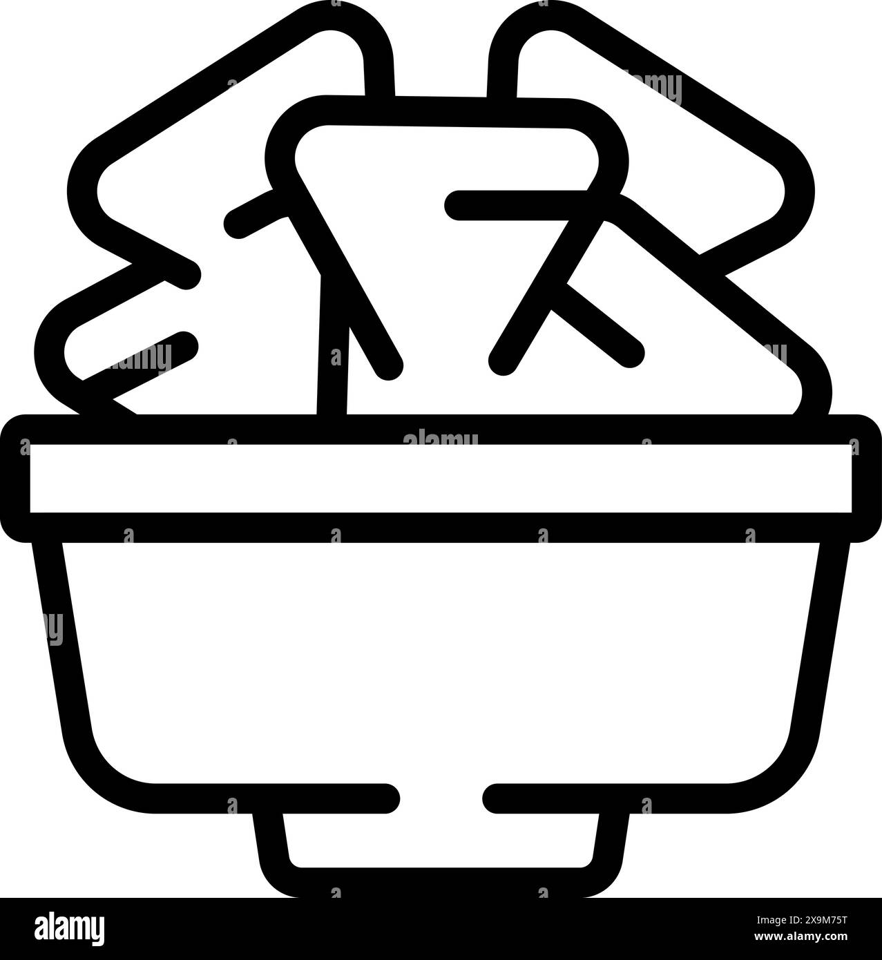 Minimalist vector line art recycling symbol with arrows and bin ...
