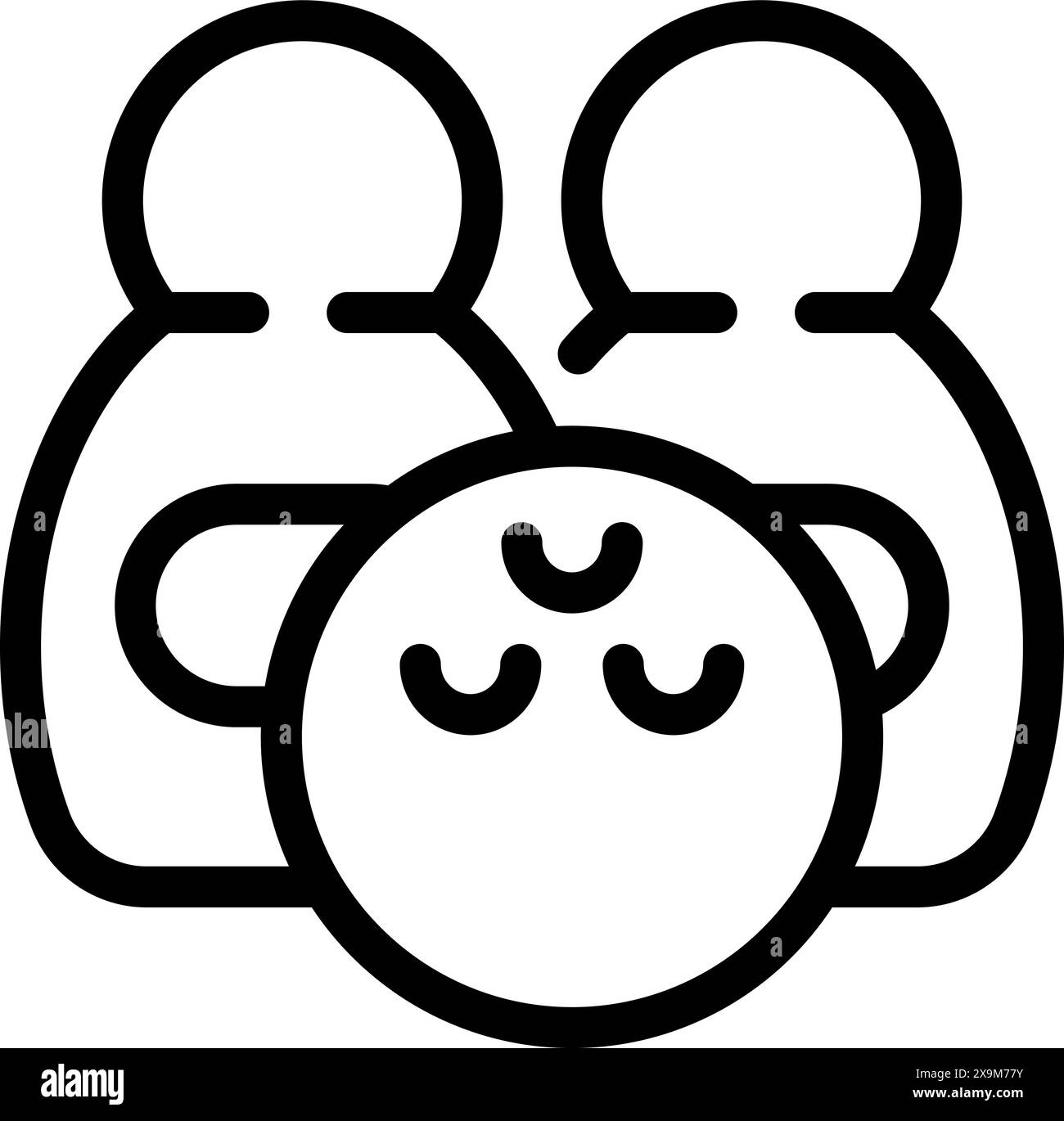 Illustration family two adults Stock Vector Images - Alamy