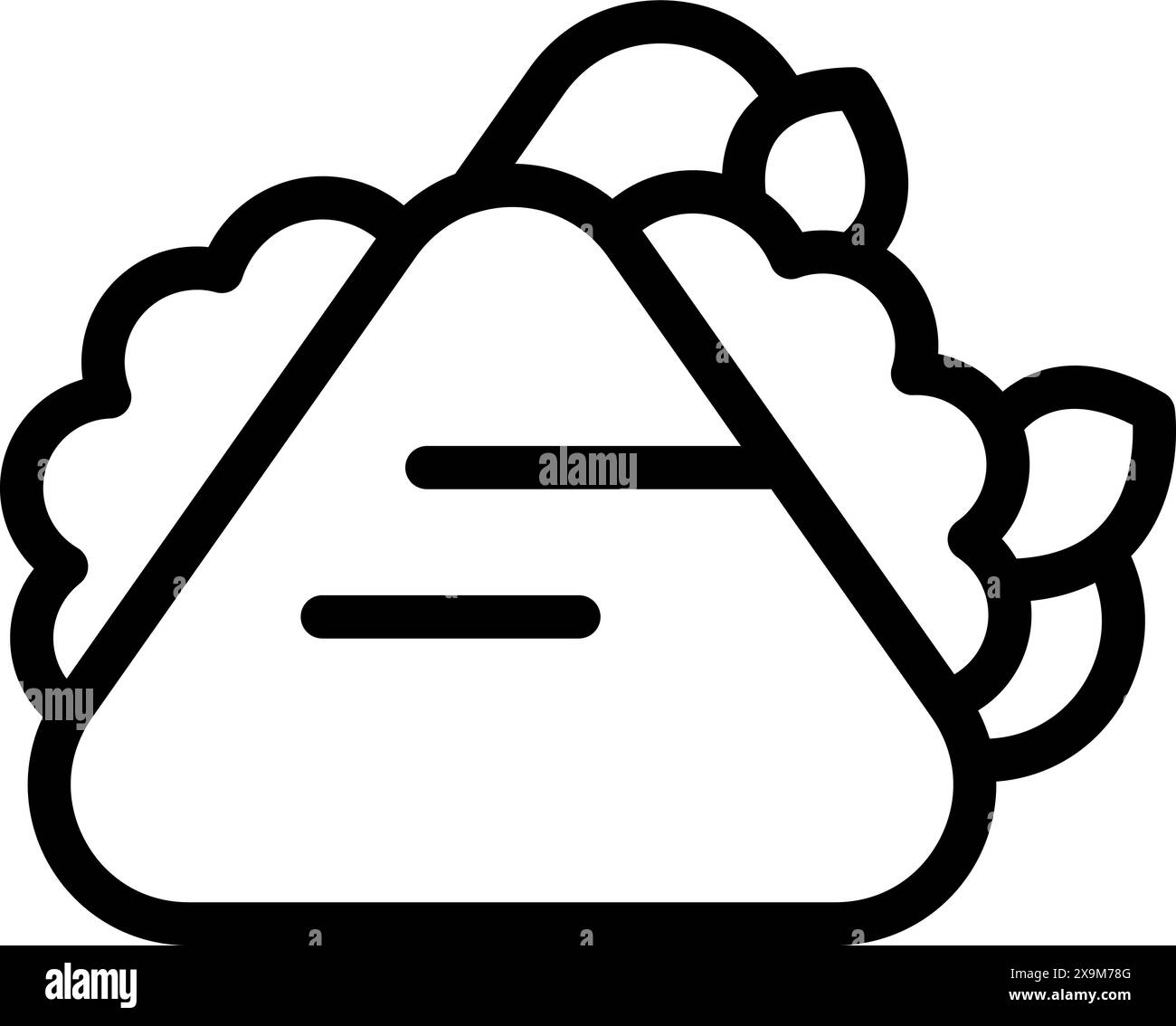 Black and white sandwich line art icon vector illustration for web ...