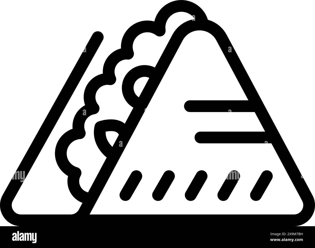 Black and white vector icon representing a sandwich, suitable for menu ...