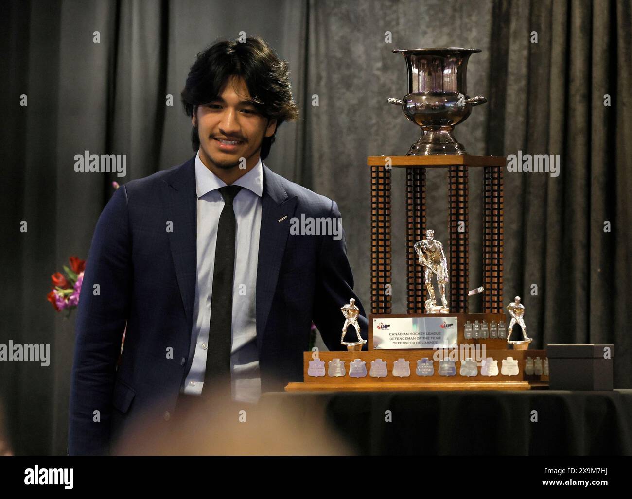 Frankenmuth, USA. 01st June, 2024. Saginaw Spirit's Zayne Parekh after ...