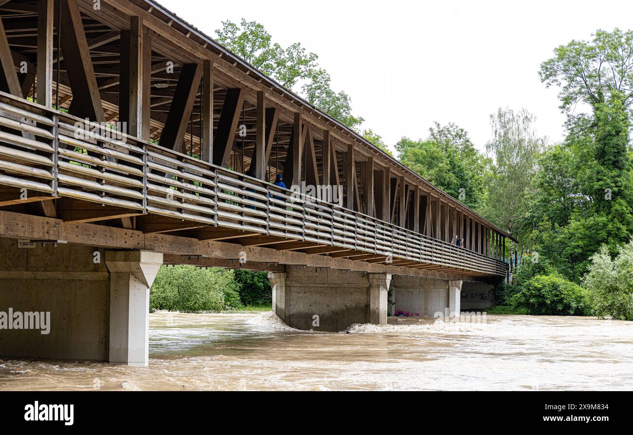 Kleinandelfingen, Switzerland, 1st Jun 2024: The Thur in the canton of ...
