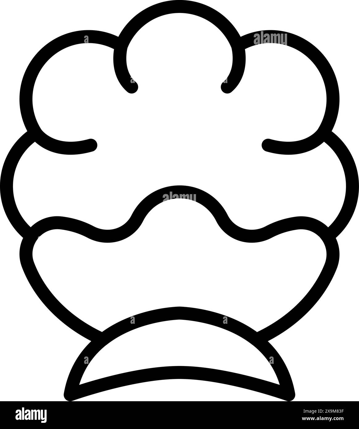 Simple and elegant outlined chef hat icon in black and white, perfect ...