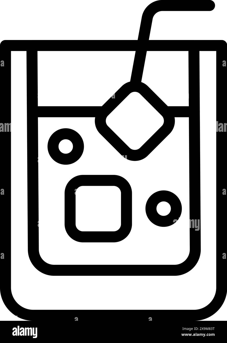 Minimalistic and trendy iced tea line icon for web, app, cafe ...