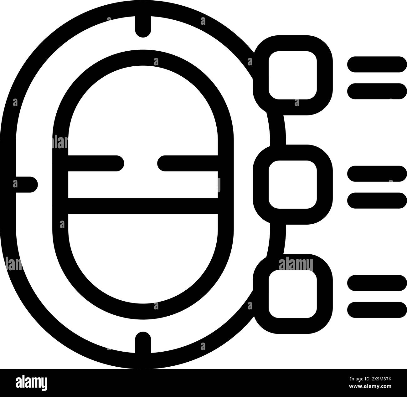 Abstract digital transformation concept icon with technology ...