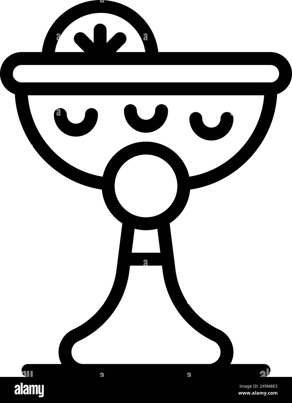 Simple line art of a baby rattle, suitable for various design needs ...