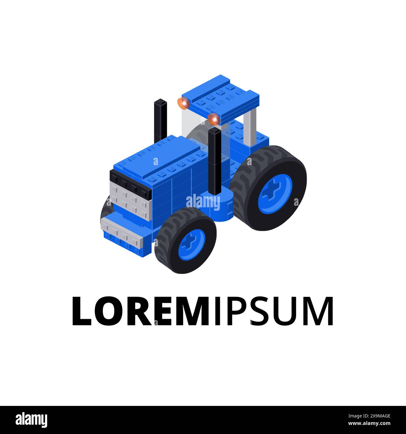 Logo with tractor for print and design. Vector clipart Stock Vector ...