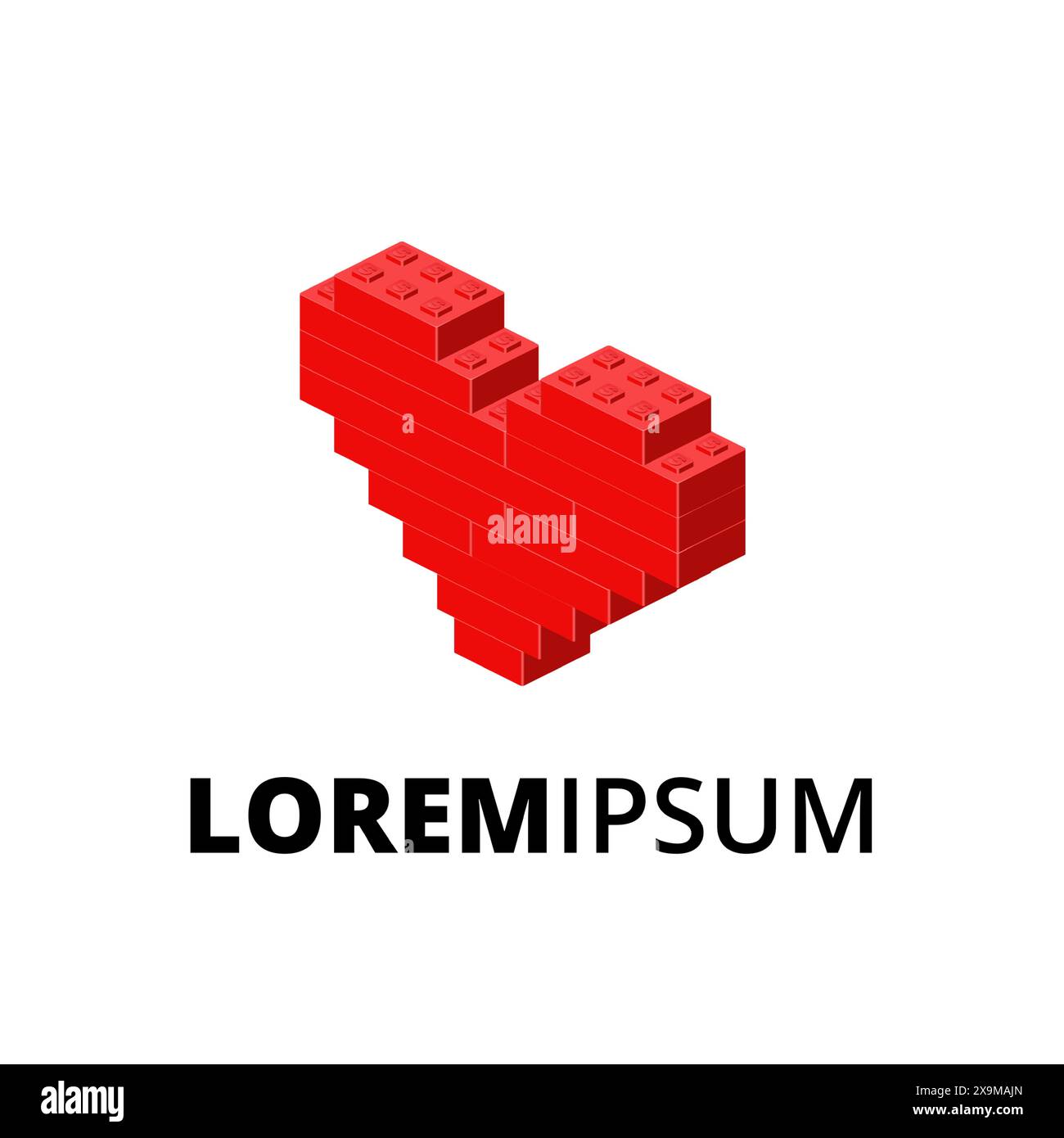 Logo with heart for print and design. Vector clipart Stock Vector Image ...