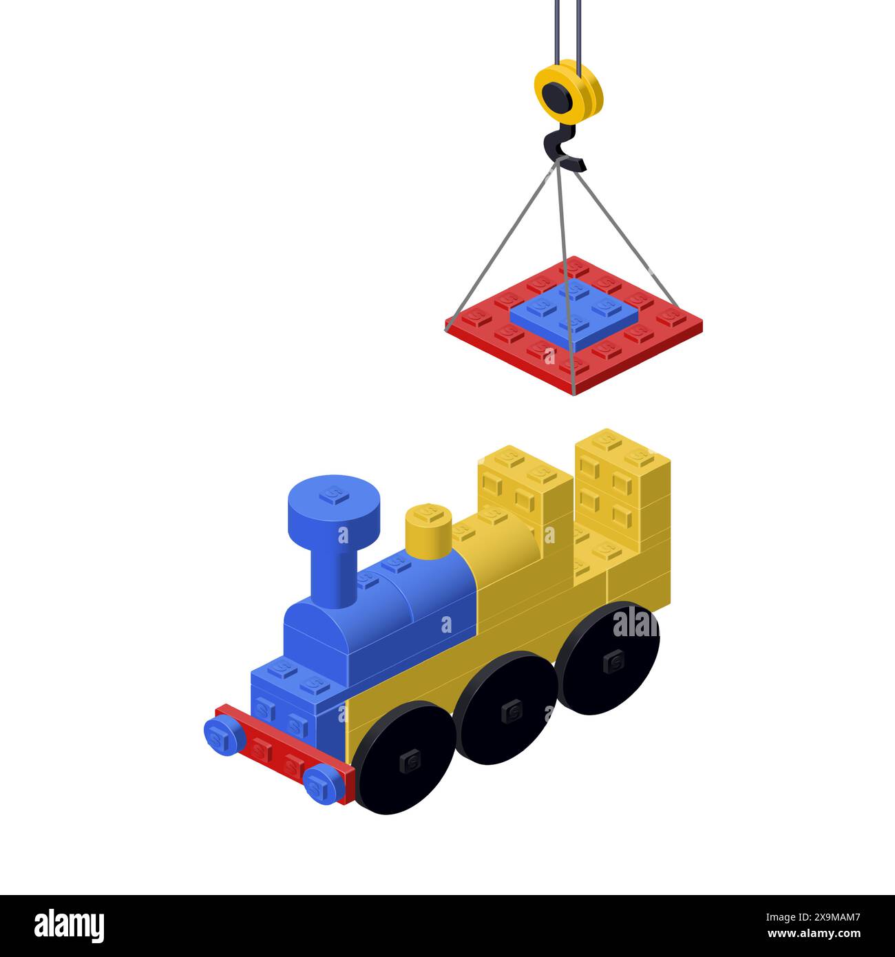 Locomotive Production Concept On White Background Vector Stock Vector Image And Art Alamy