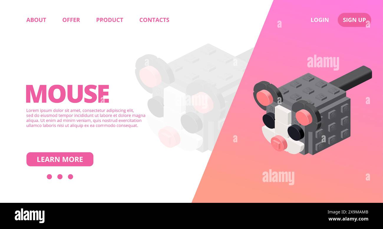 Web template with a mouse. Vector Stock Vector Image & Art - Alamy