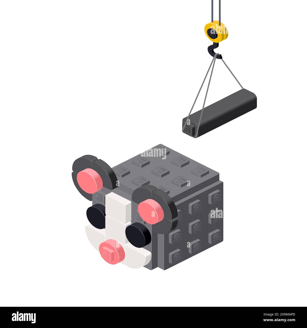 Mouse production concept on white background. Vector Stock Vector Image ...