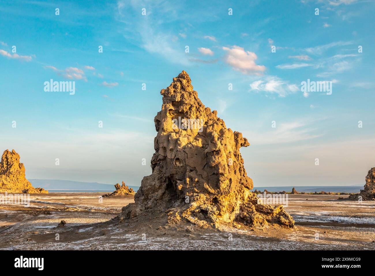Limestone prehistoric chimneys geological rock formations, salt lake ...
