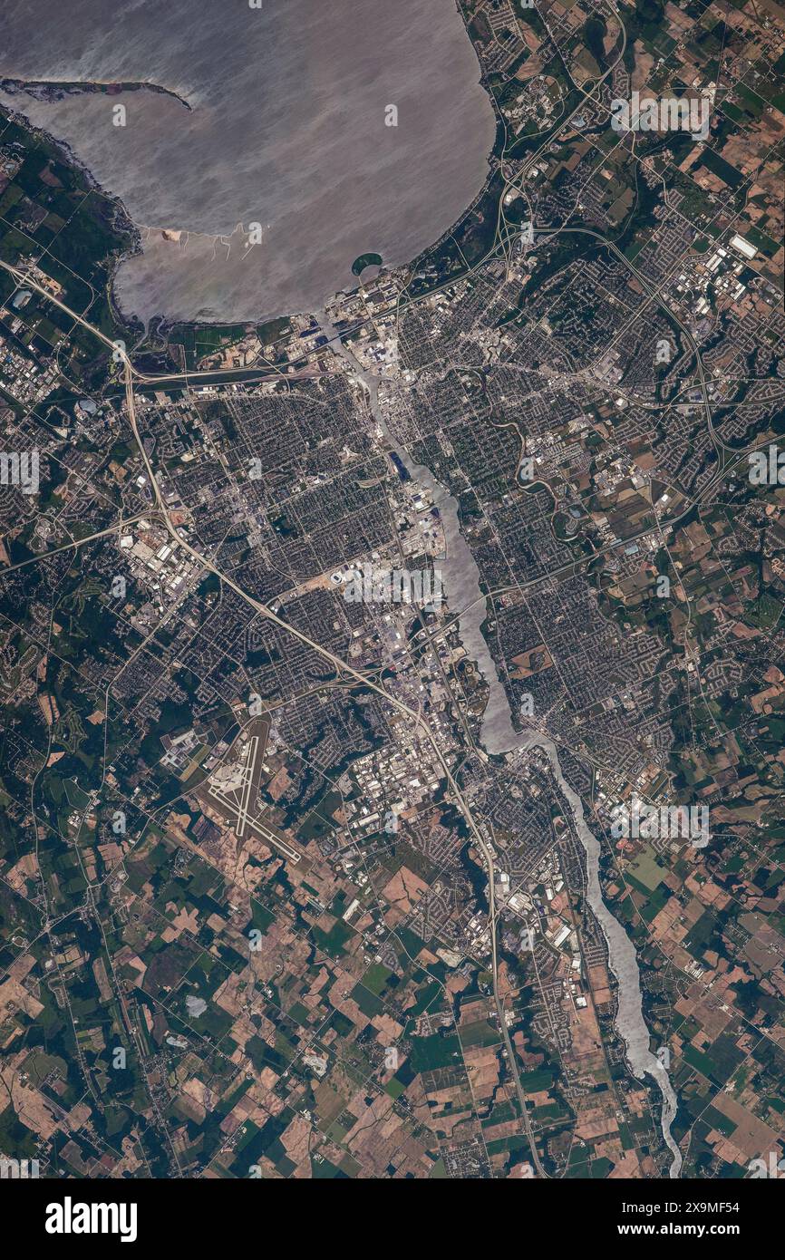 Aerial of Green bay, Wisconsin Stock Photo - Alamy