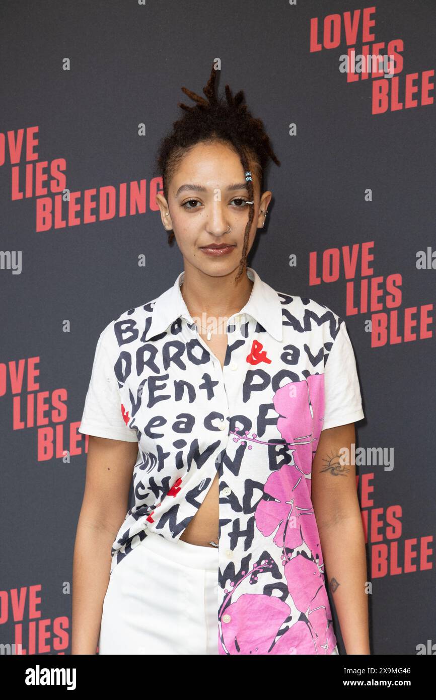 Guests attend the Love Lies Bleeding gala film screening at the Prince ...