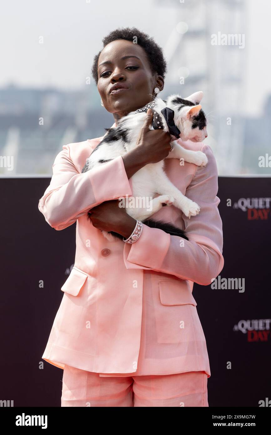 A Quiet Place, Day One film photocall Featuring: Lupita Nyong'o ...