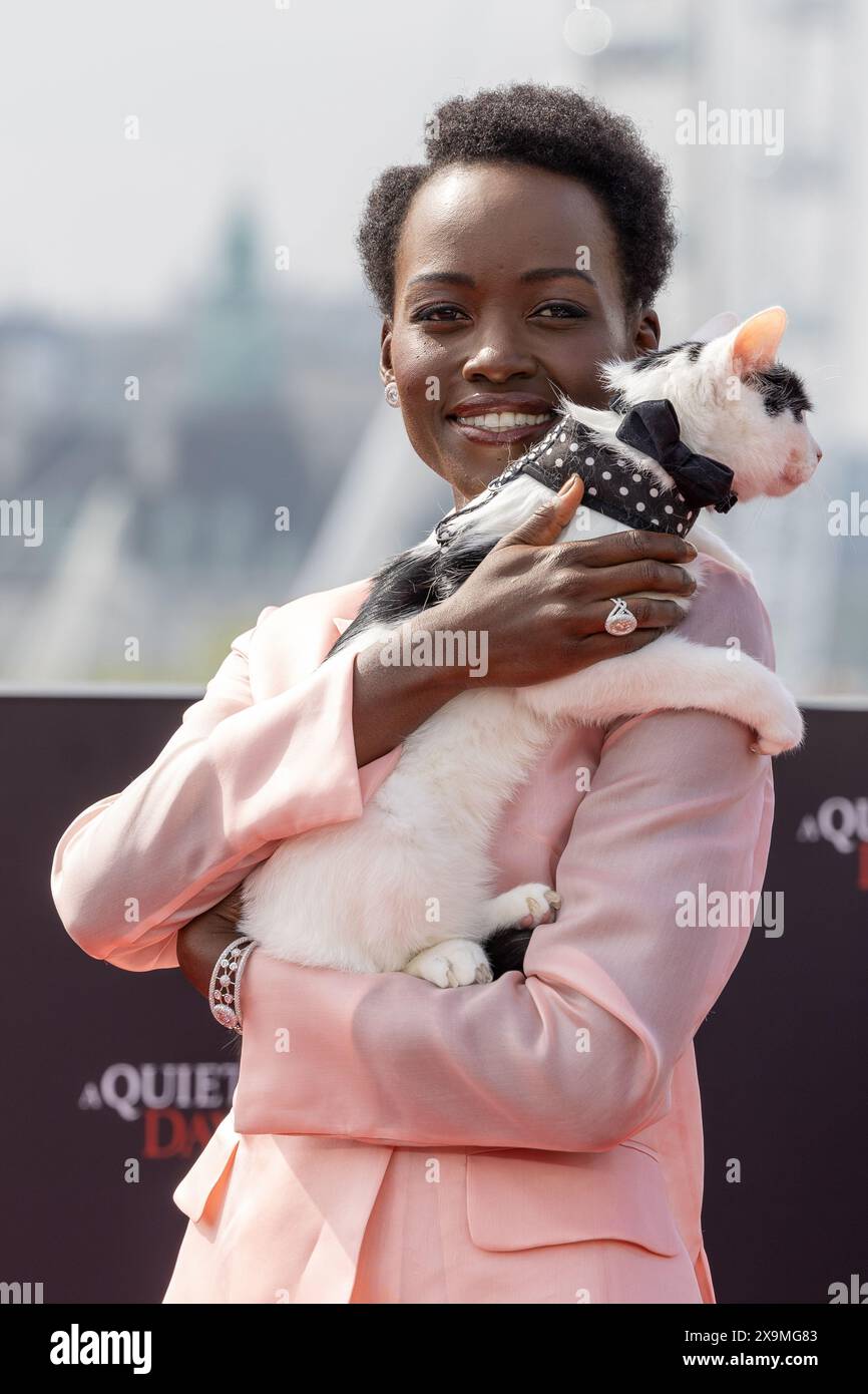 A Quiet Place, Day One film photocall Featuring: Lupita Nyong'o ...