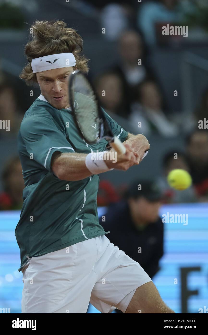 Andrey Rublev of Russia against Alcaraz after their Men’s Singles ...