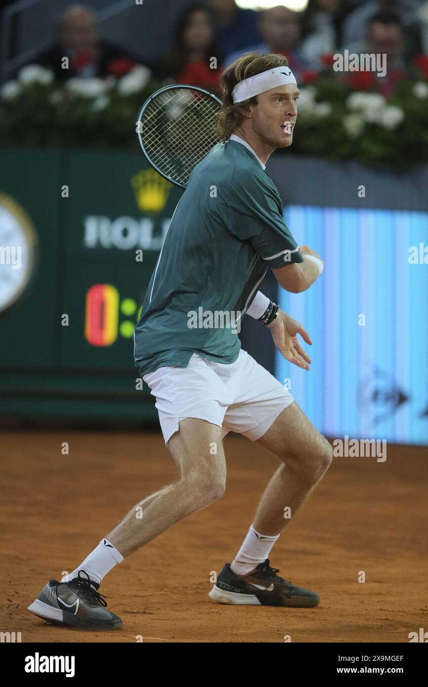 Andrey Rublev of Russia against Alcaraz after their Men’s Singles ...