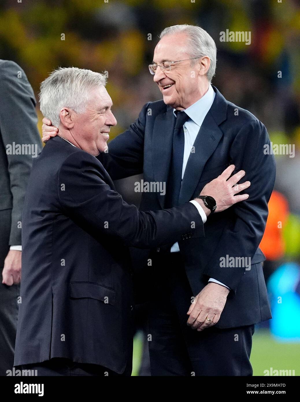 Real Madrid manager Carlo Ancelotti with Real Madrid President ...
