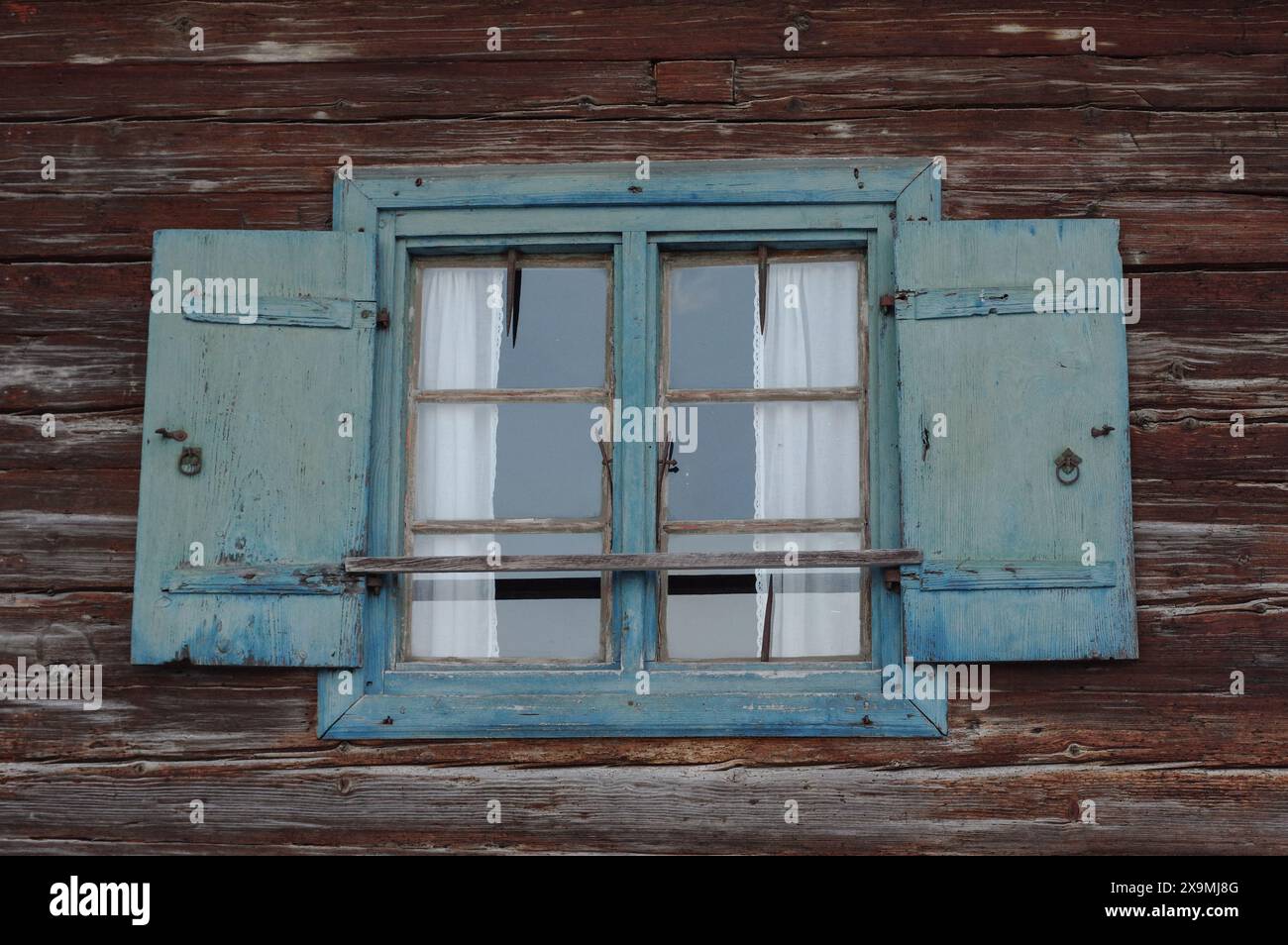 rustic, window, wooden shutters, farm, countryside, stacked firewood ...