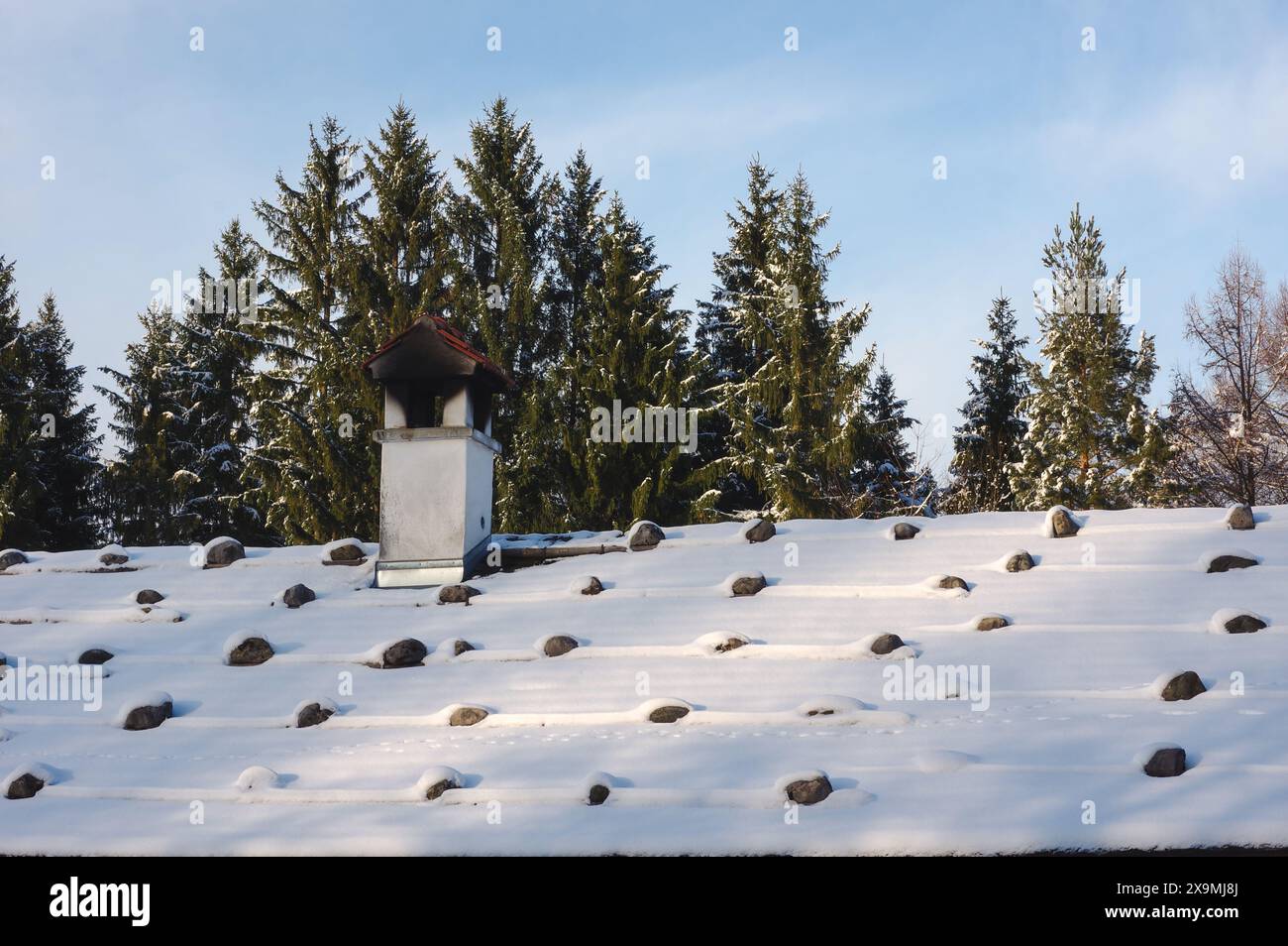 rustic, chimney, rooftop, shingles, traditional, countryside, weathered ...
