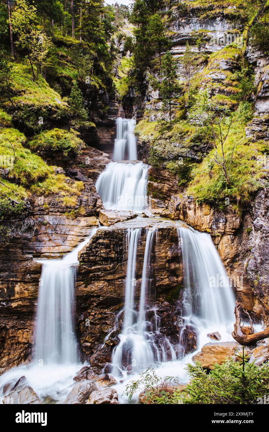 river, waterfall, stream, mountain river, alps, water, rock, forest ...