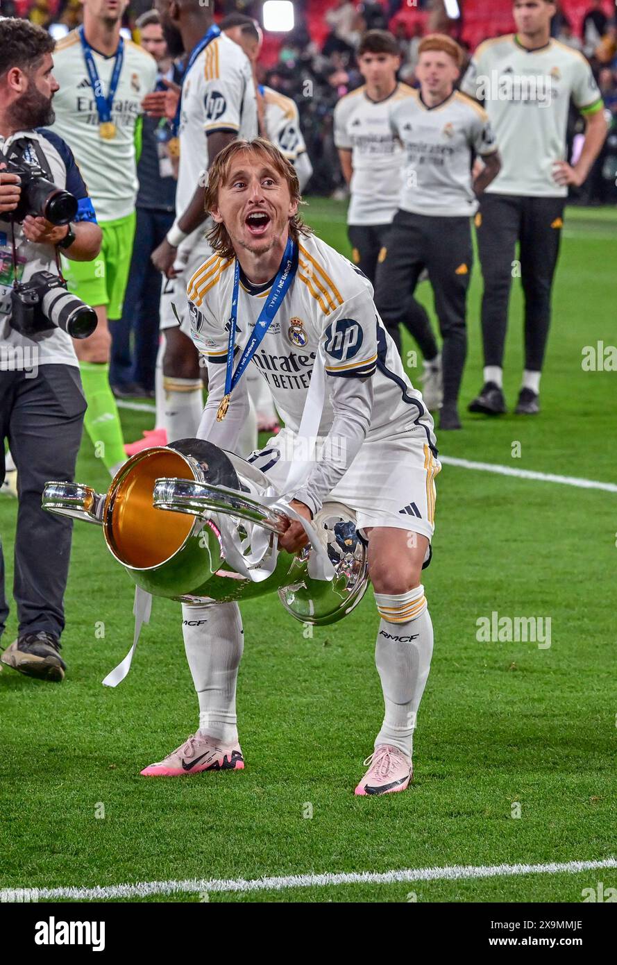 London, UK. 01st June, 2024. Luka Modric (10) of Real Madrid seen in ...