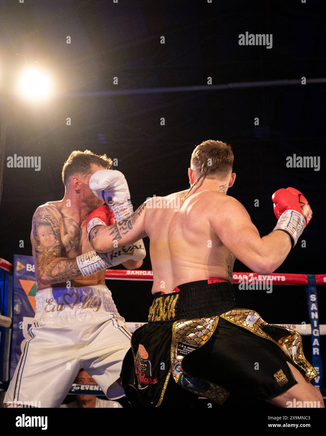 Cardiff, UK. 01st June, 2024. Ethan George V Ryan Pocock boxing match ...