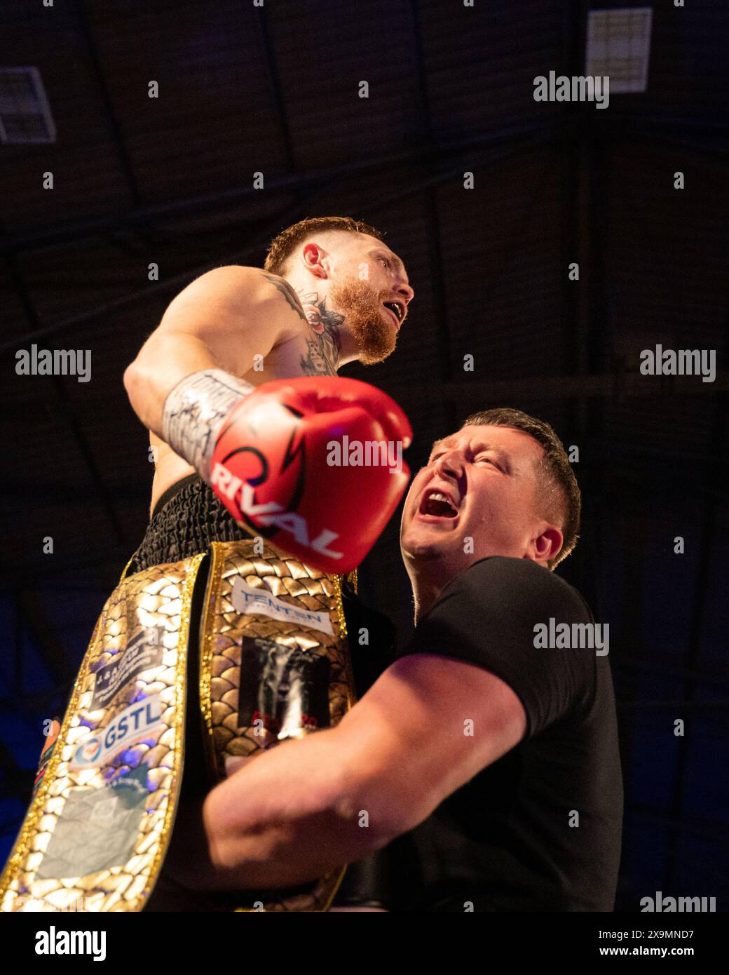 Cardiff, UK. 01st June, 2024. Ethan George V Ryan Pocock boxing match ...
