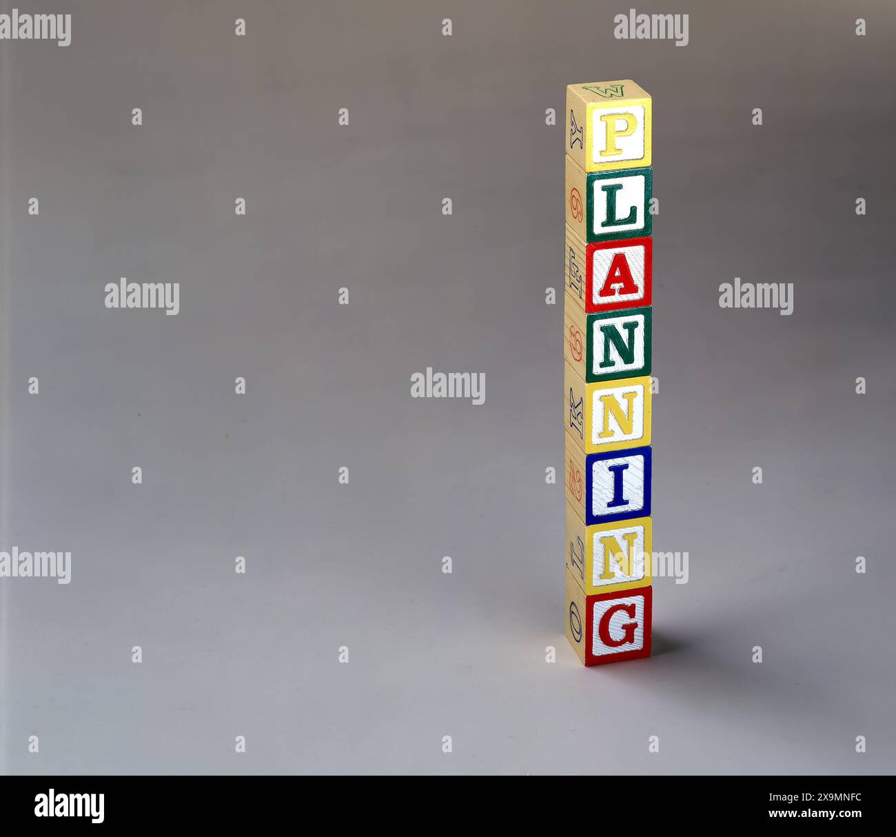 Alphabetical wooden blocks. Organizing for planning communications ...