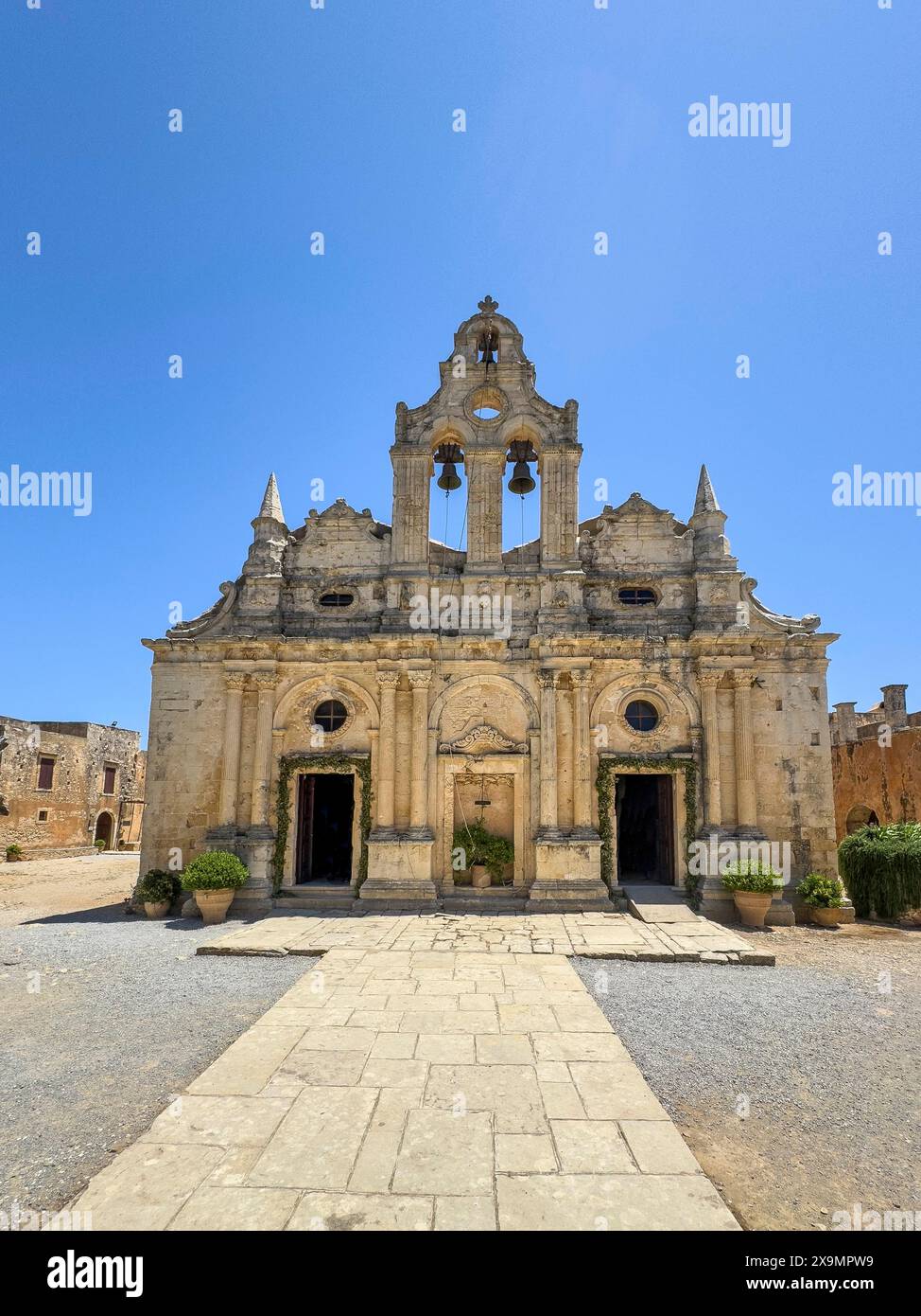 Front view of facade church monastery church Transfiguration church ...