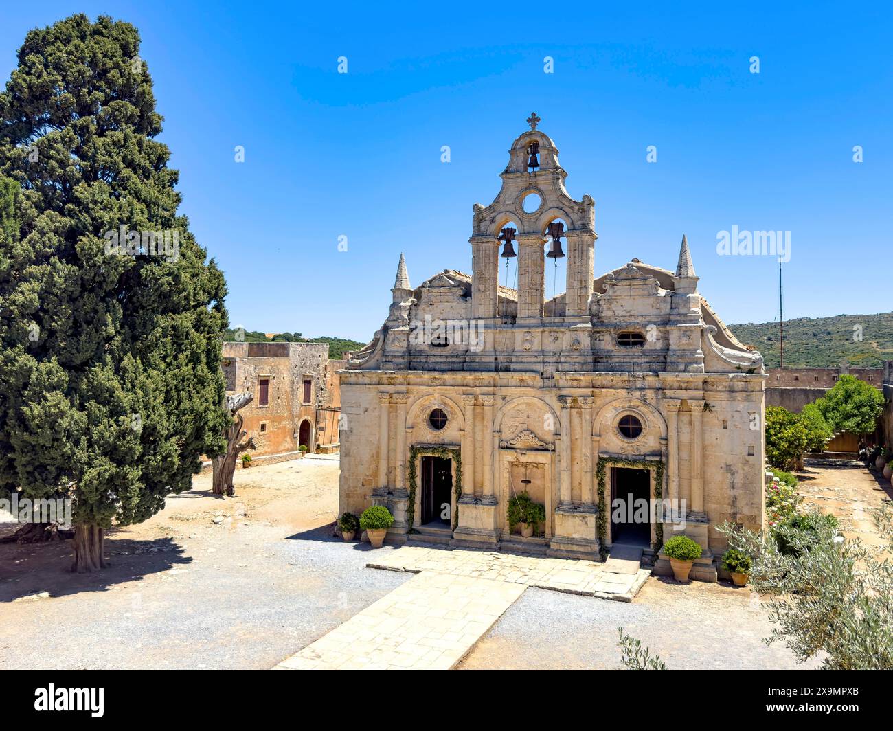 Front view facade of church monastery church Transfiguration Church ...