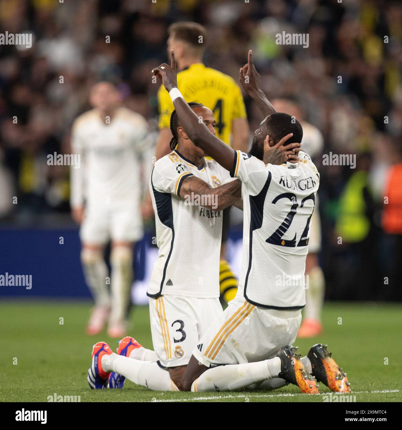Antonio Rudiger of Real Madrid celebrates after win during the UEFA ...