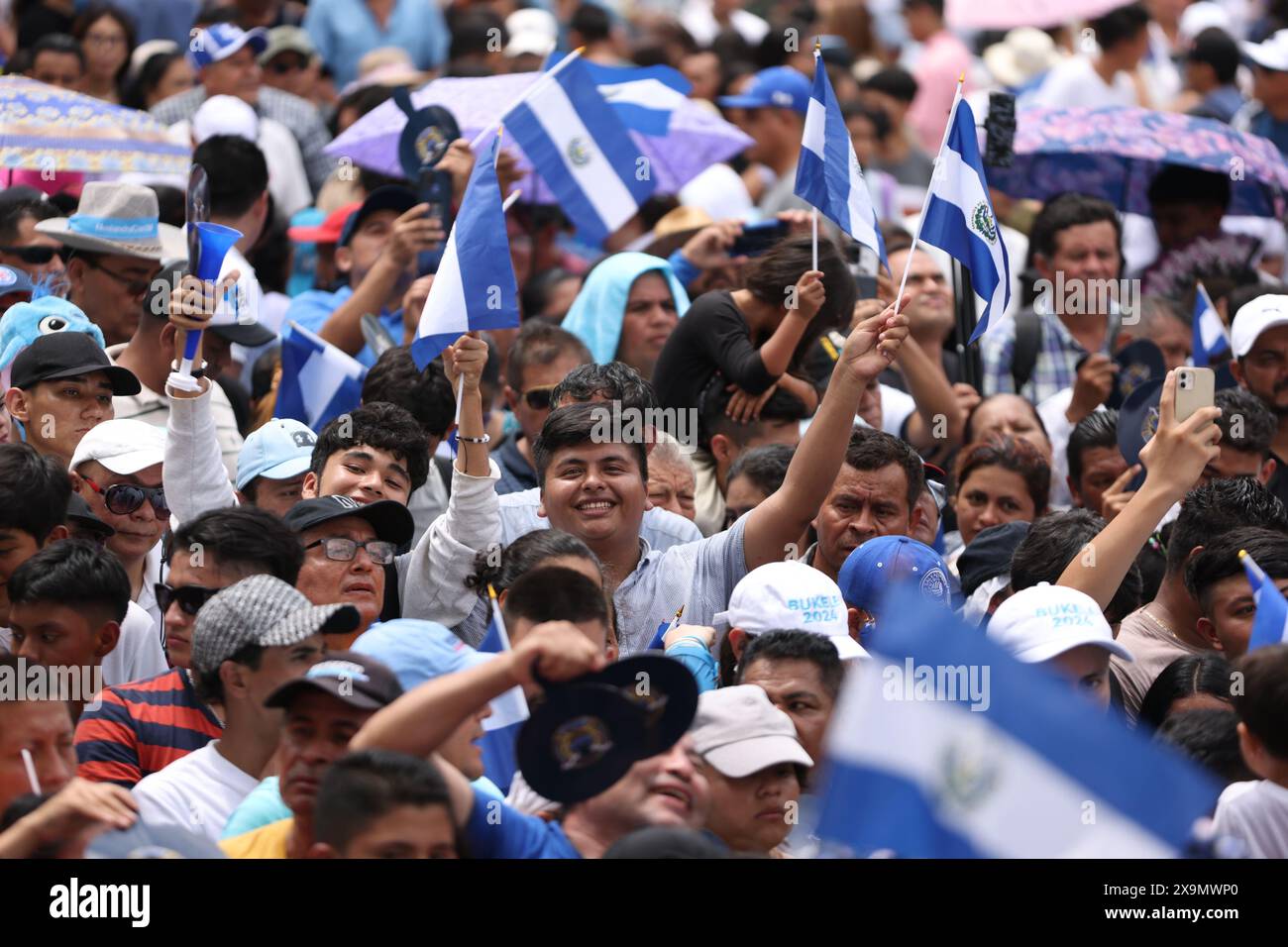 San Salvador, El Salvador. 1st June, 2024. People attend the ...