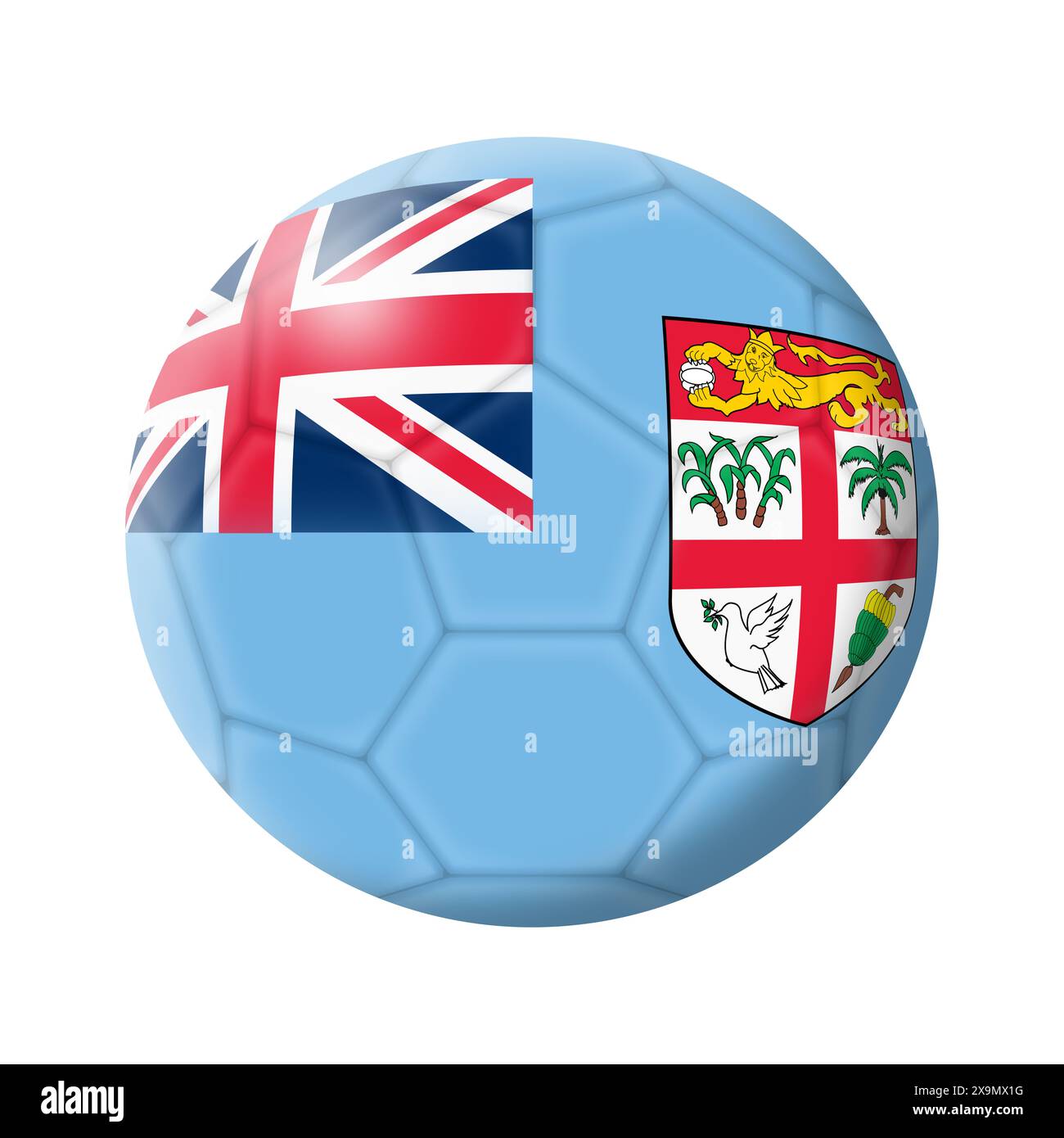Fiji soccer ball football 3d illustration Stock Photo - Alamy