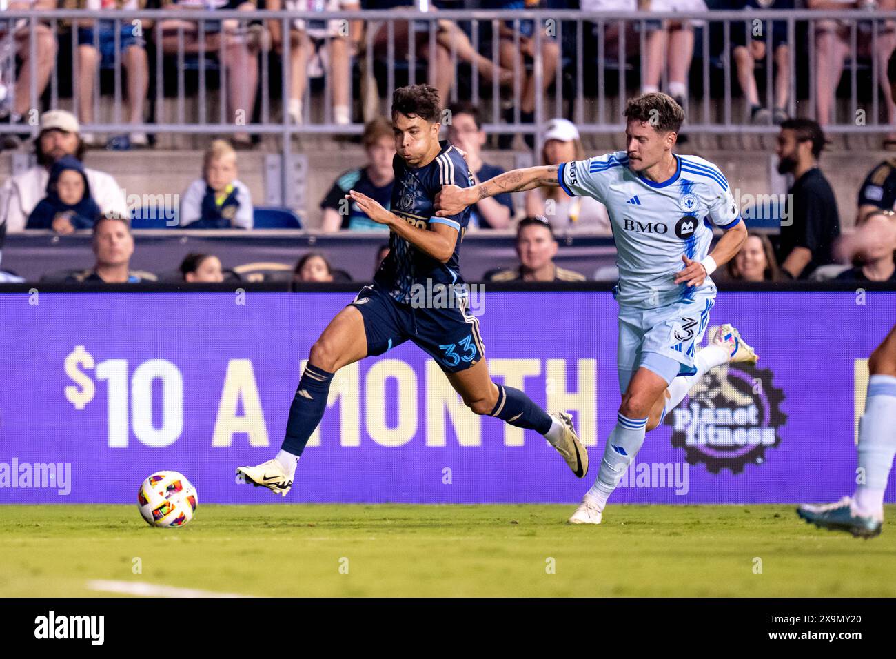 June 01, 2024: Philadelphia Union Midfielder Quinn Sullivan (33) chases ...