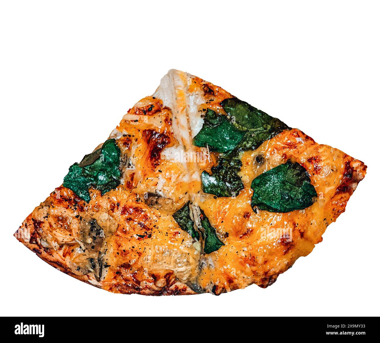 Slice of fresh classic Italian original pepperoni pizza isolated on ...