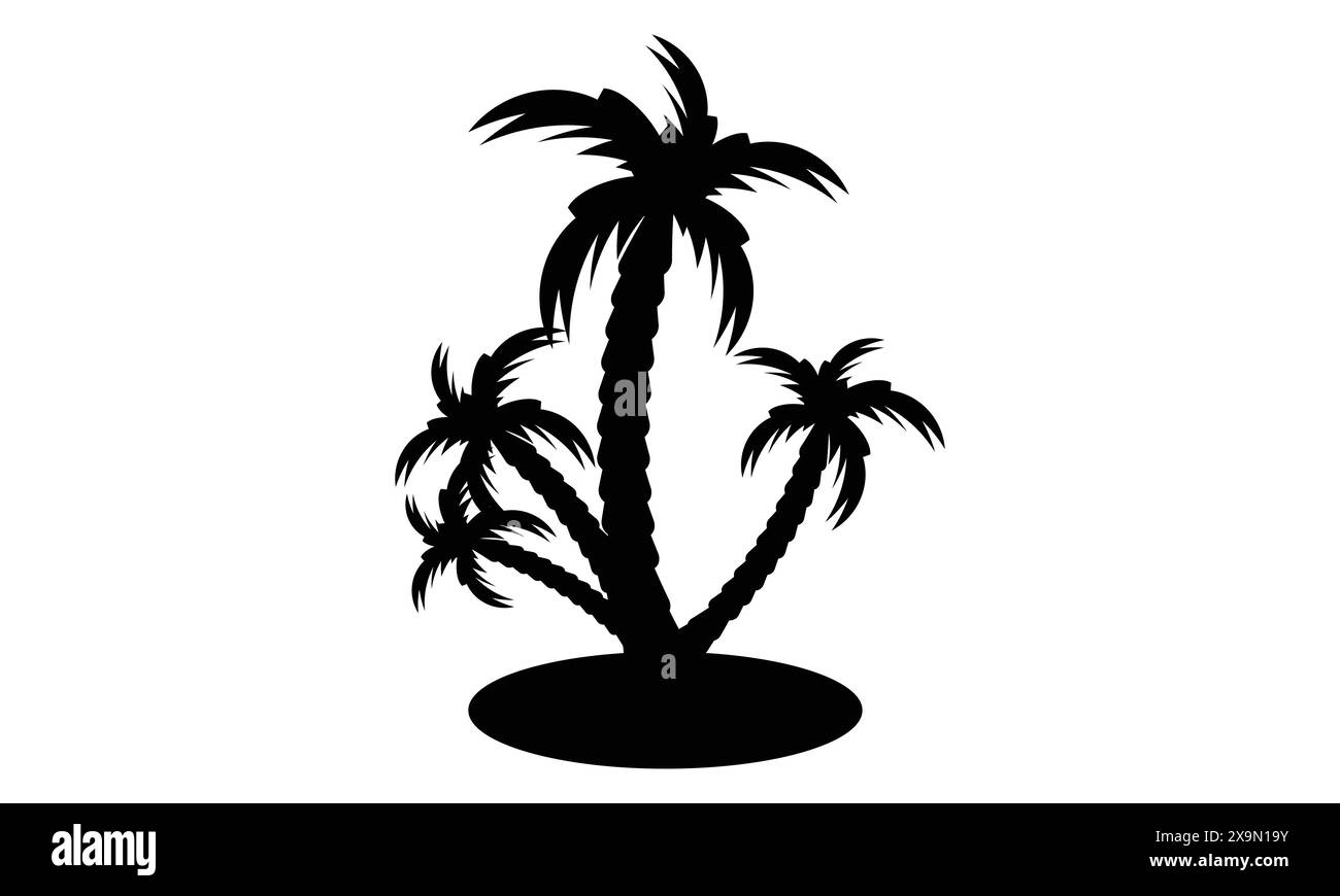 Palm tree natural Stock Vector Images - Alamy