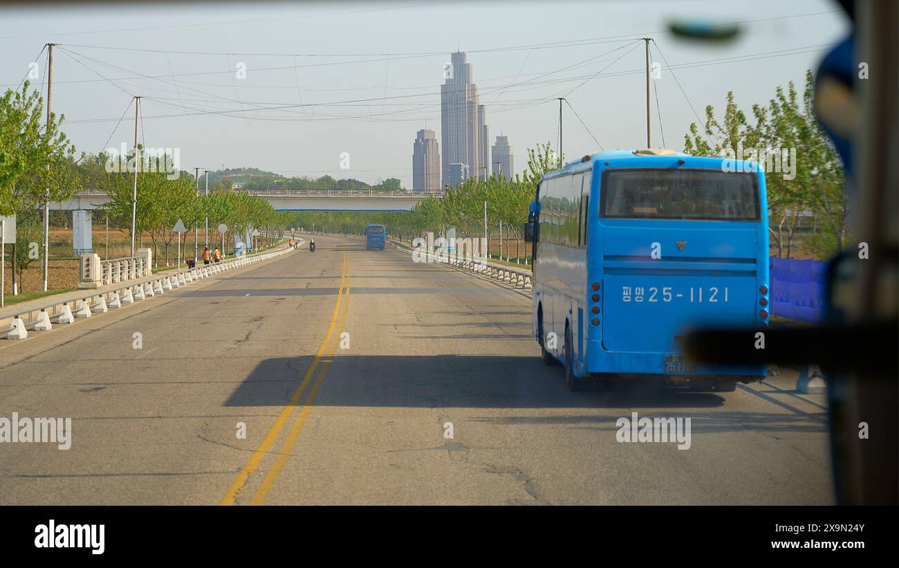 urban infrastructure, public and private transport, Pyongyang city ...