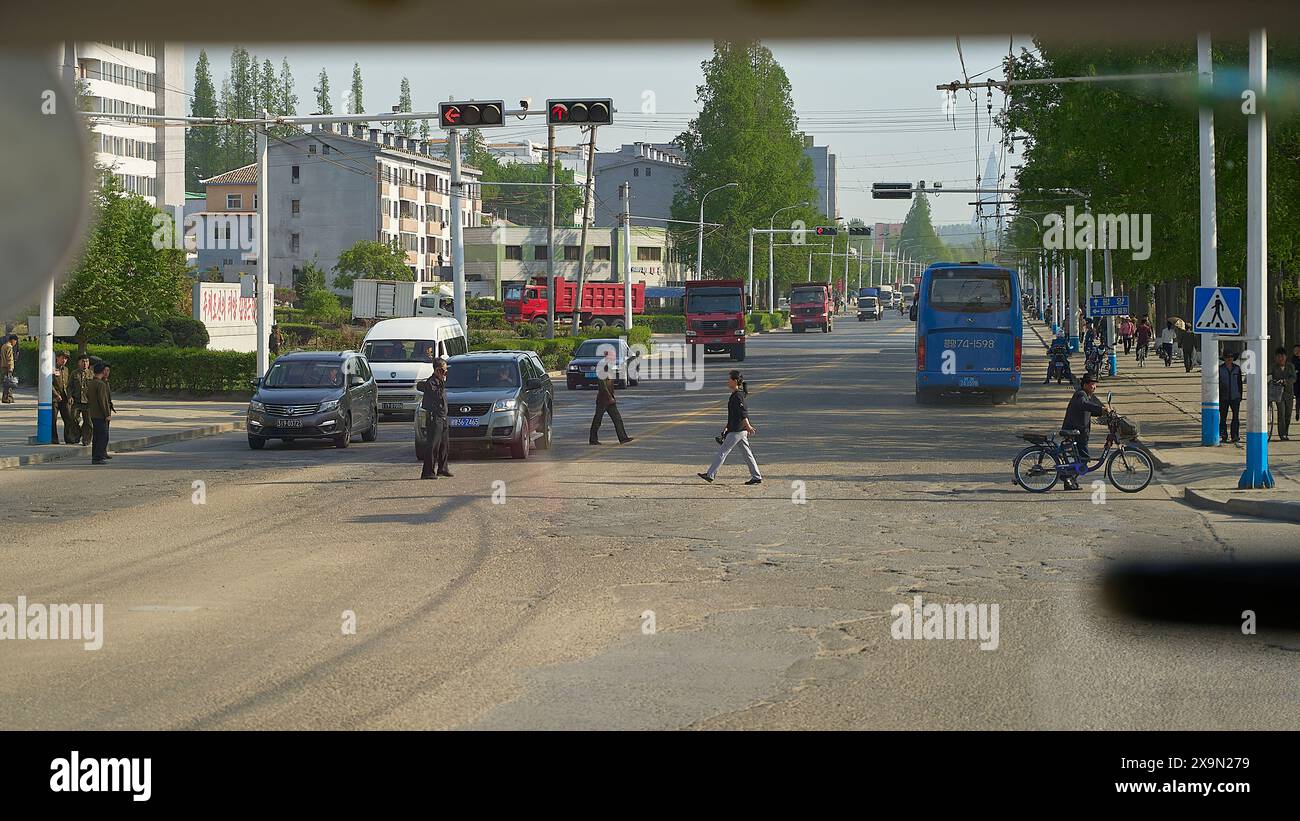 urban infrastructure, public and private transport, Pyongyang city ...