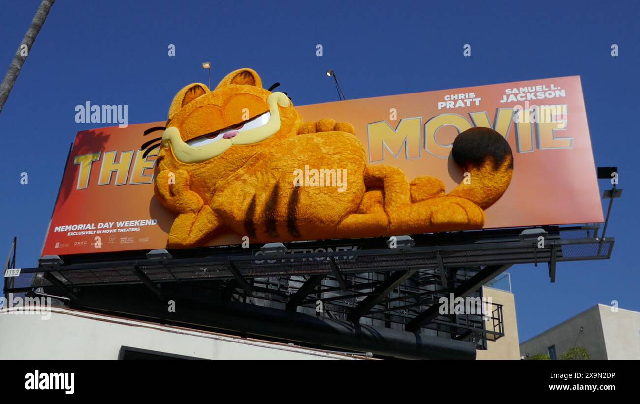 Los Angeles, California, USA 1st June 2024 The Garfield Movie Billboard ...