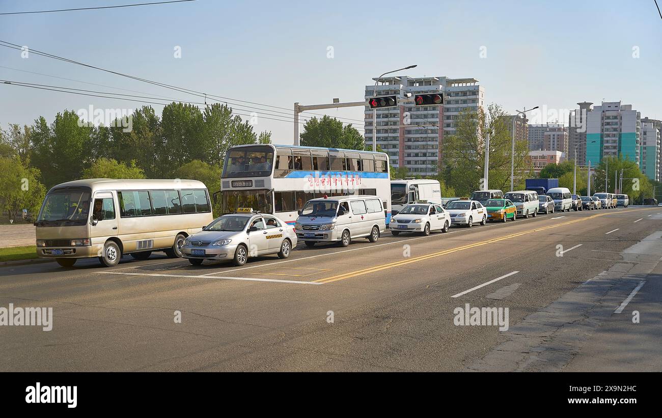 urban infrastructure, public and private transport, Pyongyang city ...