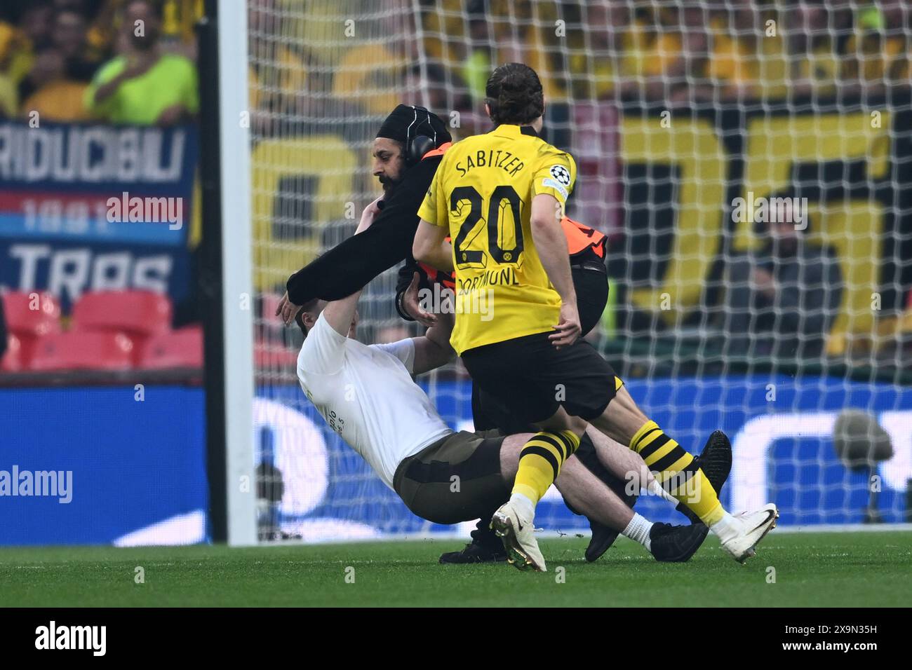 Fiield invader during the UEFA Europa Champions League Final match ...