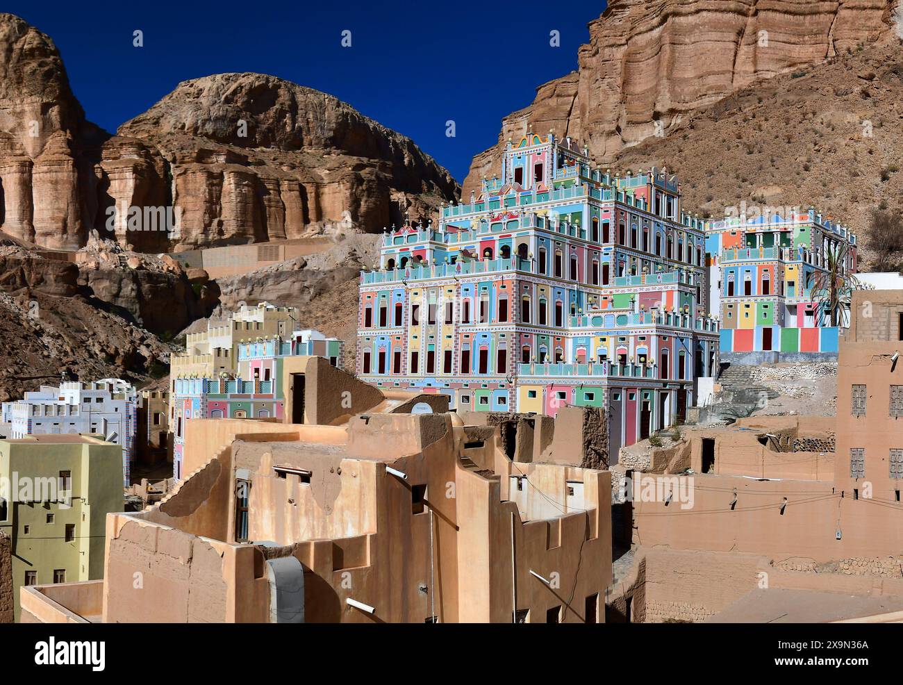 Colorful Palace of Buqshan is located at Wadi Dawan region of ...