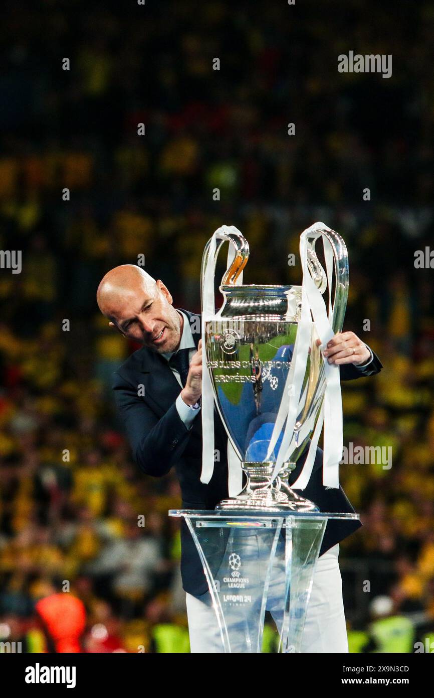 London, UK. 01st June, 2024. Zinedine Zidane during Final - Borussia ...